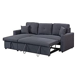 Devion Furniture LLDF Sectional, Dark Gray