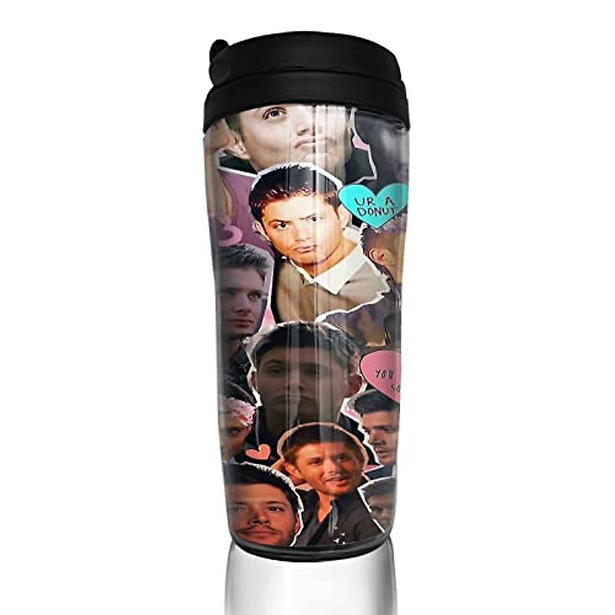 Jensen Ackles Collage Tumbler Coffee Cups Double Insulated With Lid Ice Drink Hot Beverage For Office Home Travel