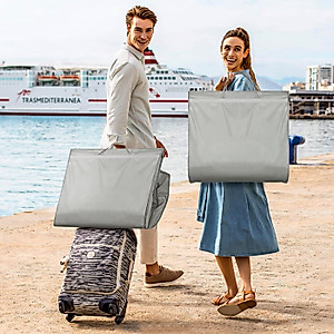 MISSLO 65" Long Garment Bags for Travel Dress Bags Wedding Dress Cover Waterproof Clothing Bags Storage Traveling Clothes Protector for Closet Wardrobe Bags 2 Packs for Gowns, Tuxedos, Coats, Gray