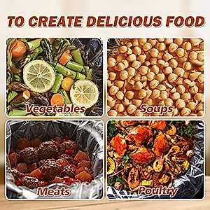 WRAPOK Slow Cooker Liners Kitchen Disposable Cooking Bags BPA Free for Oval or Round Pot, Small Size 11 x 16 Inch, Fits 1 to 3 Quarts - 2 Pack (20 Bags Total)