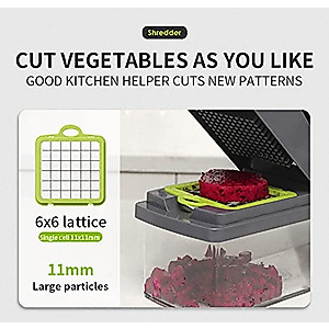 B BSIASIO Vegetable Chopper With Container Onion Chopper, Egg Slicer, Slicer, Vegetable Slicer, Professional food chopper,8 blades