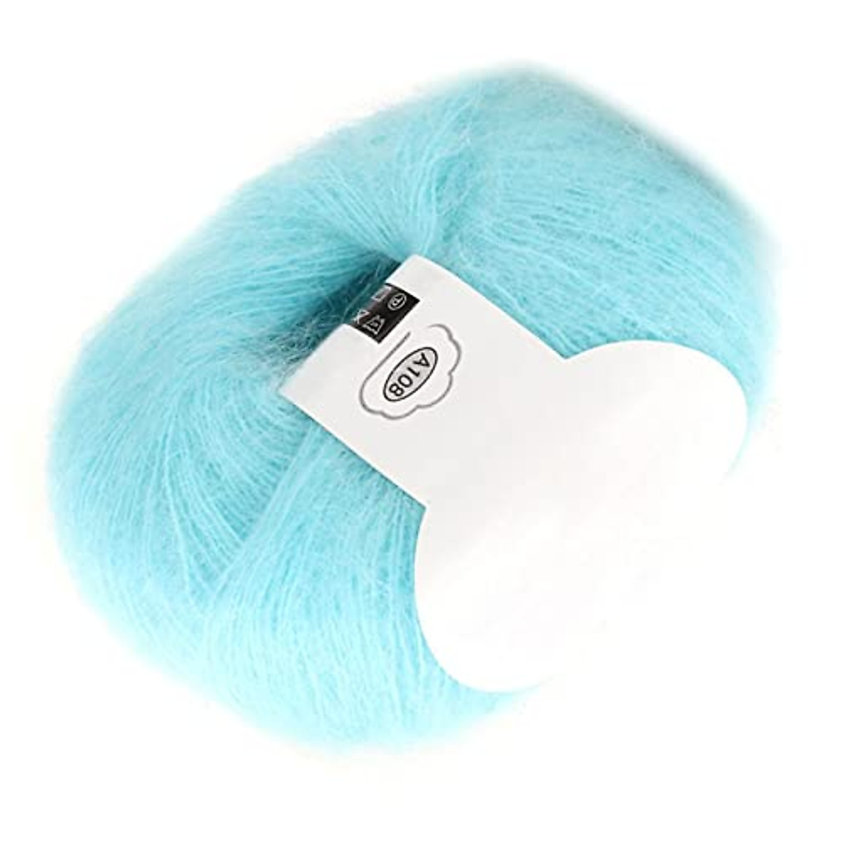 Knitting Tool, Pashm Knit Pins Quilting Pins Angora Long Wool Yarn Hot Popular Soft Mohair Sewing and Embroidery Craft Collection (07 Water Blue)