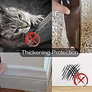 Door Scratch Protector, Protect Your Door, Furniture and Wall with Clear Premium Heavy Duty Door Cover Scratch Shield, Large Vinyl Door Guard for Dog Scratching