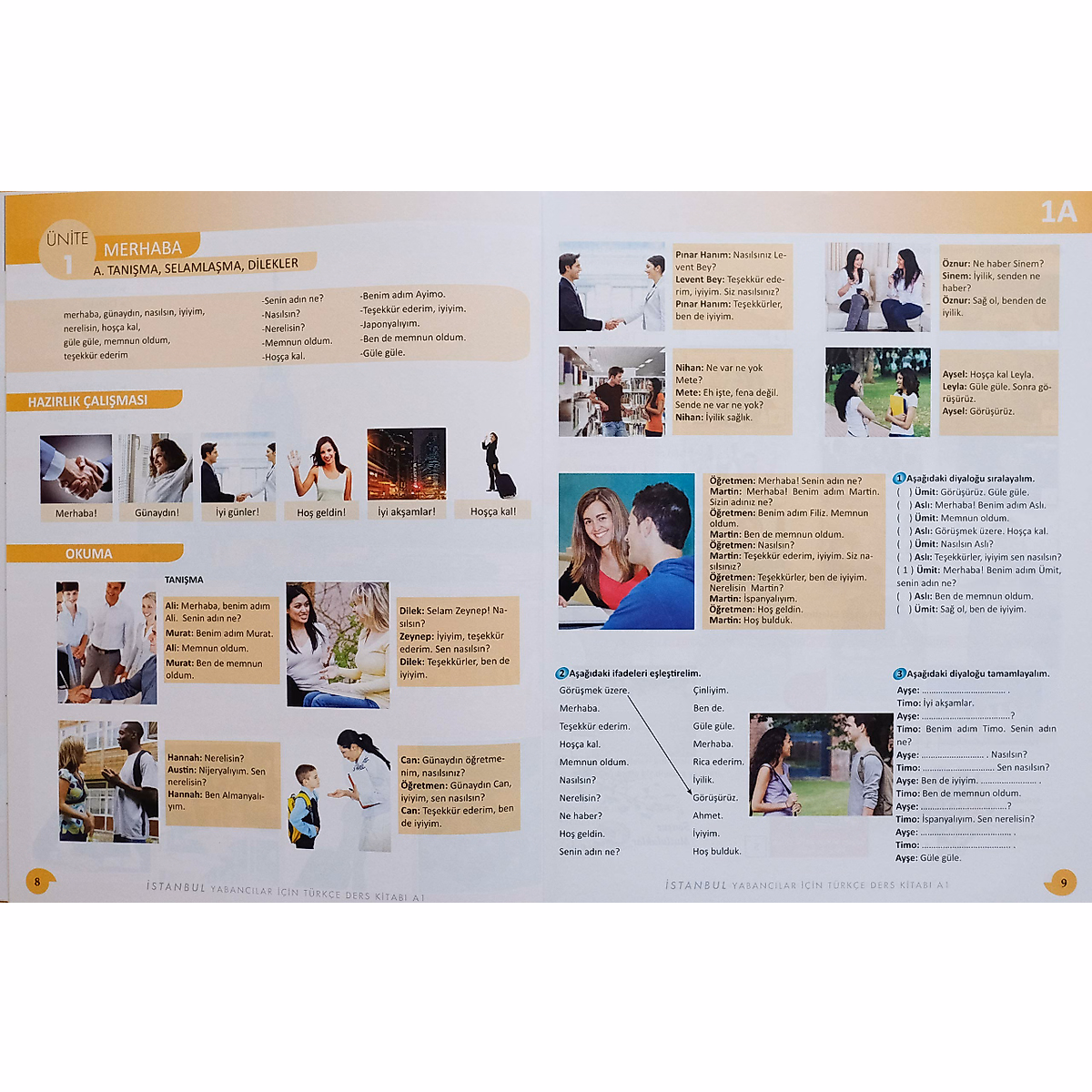 Istanbul A1 Turkish Language Course Book Set Beginner Level with Workbook