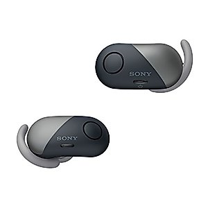 Sony Wireless Bluetooth In Ear Headphones: Noise Cancelling Sports Workout Ear Buds for Exercise and Running - Cordless, Sweatproof Sport Earphones, Built-In Microphone, EXTRA BASS –Black WF-SP700N/B
