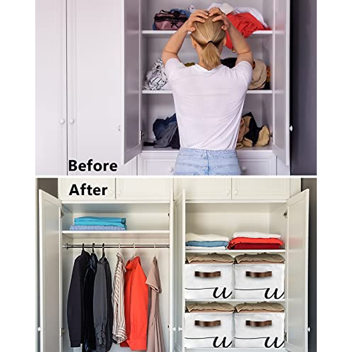 1 Pack Large Storage Baskets Bins Laundry Room Collapsible Storage Box Laundry Organizer for Closet Shelf Nursery Kids Bedroom Washing Clothes Washing Machine