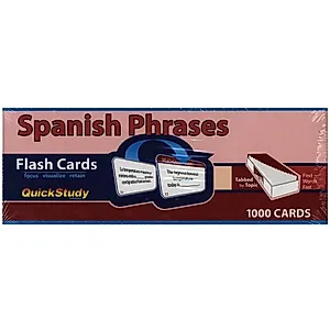 Spanish Phrases Flash Cards (1000 cards): a QuickStudy Reference Tool (QuickStudy Academic)