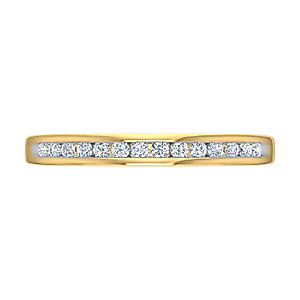 1/5 Carat Channel Set Diamond Wedding Band Ring in 10K Yellow Gold (Ring Size 7)