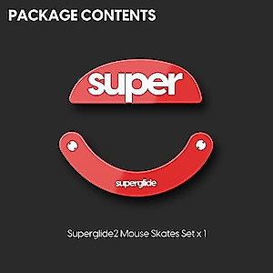Superglide2 - New Controllable Speed Textured Surface Smoothest Mouse Feet/Skates Made with Ultra Strong Glass Smooth and Durable Sole for Pulsar Xlite V2 & V3 & V3 ES Wireless Gaming Mouse [Red]
