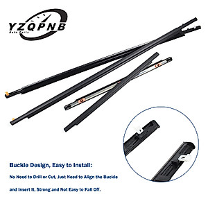 YZQPNB Weatherstrip Window Molding Trim Seal Belt Compatible with Toyota FJ Cruiser 2007-2014 Front Rear Left Driver & Right Passenger Side Door Outside Belt Black