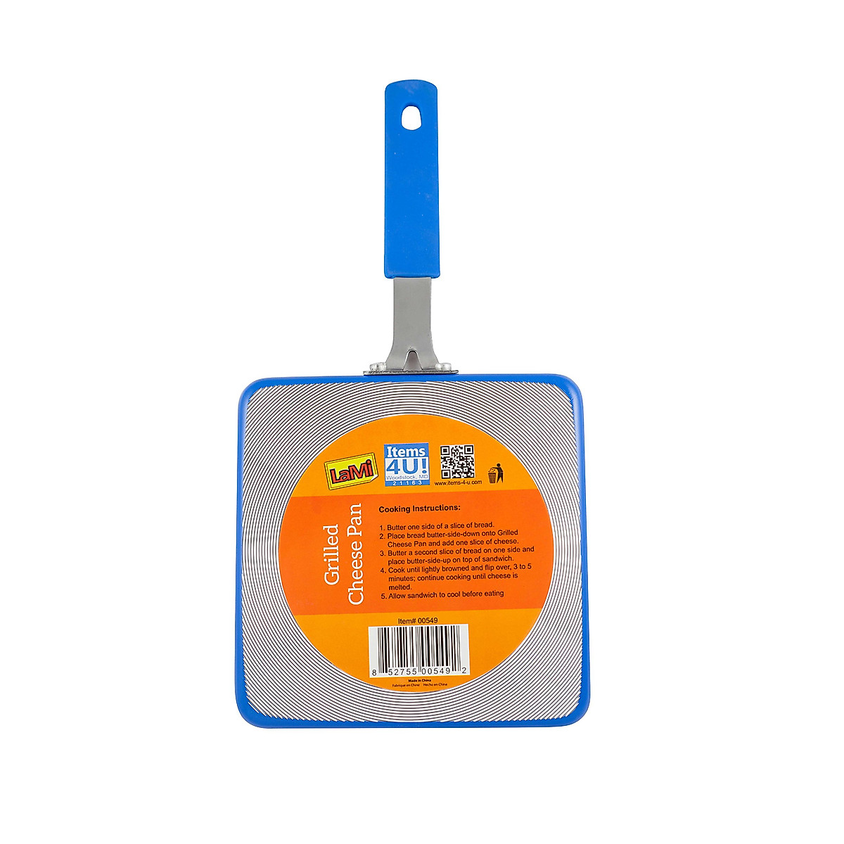 Items 4 U!, Grilled Cheese Non-Stick Pan, 5.5 Inches, Square, 1-pack