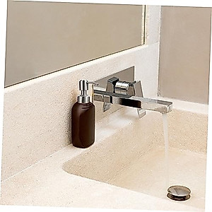 Zerodeko 2pcs Sprinkler Pump Dispenser Dish Foam Pump Conditioner soap Pump Replacement soap Dispenser Kitchen Shower Cup jar Liquid soap Pump Head Universal Travel Stainless Steel Metal