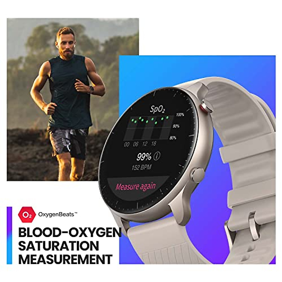 [2022 New Version] Amazfit GTR 2 Smart Watch for Men, Alexa Built-in, with Bluetooth Call & Text, GPS Fitness Tracker, 90 Sports Modes, Blood Oxygen Heart Rate Tracker, for Android iPhone, Black