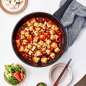 The Premium Nonstick Wok, Skillet, Saucepan Monster Cooker which is applied Quantanium Coating, Durable and Large size, Saucepan, Frying Pan, Black Pan