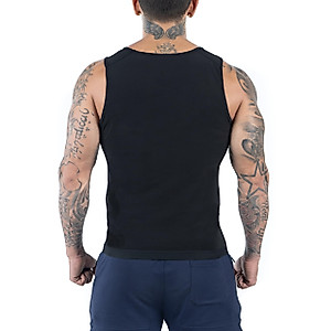 Kewlioo Men's Heat Trapping Pullover Sweat Enhancing Vest - Sauna Suit Shirt Compression Vest Shapewear Top for Gym Exercise