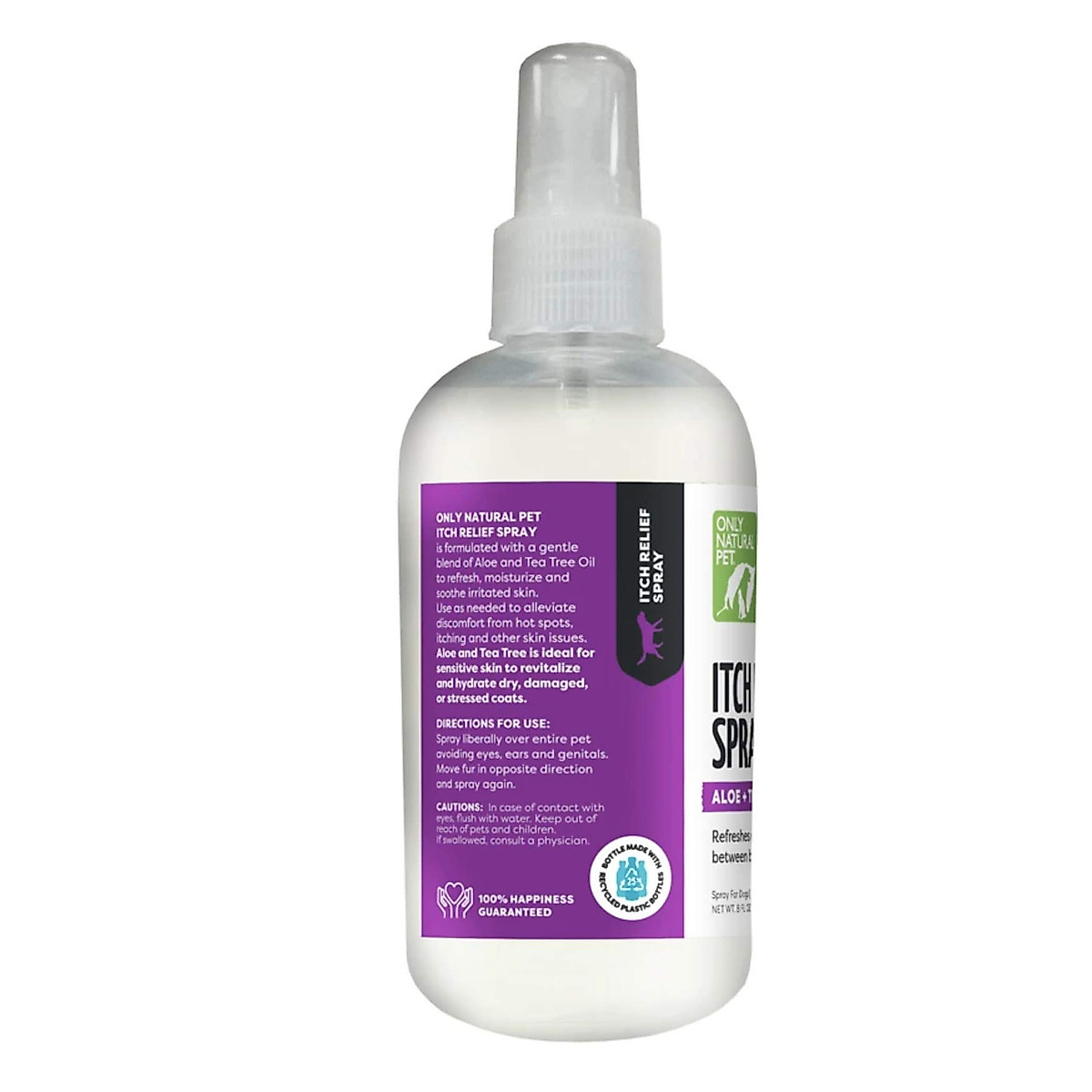 Only Natural Pet Itch Relief Spray with Aloe + Tea Tree for Dogs, Anti Itch Spray for Dogs Allergies to Soothe Dry Irritated Skin and Itchy Skin Relief - 8 oz