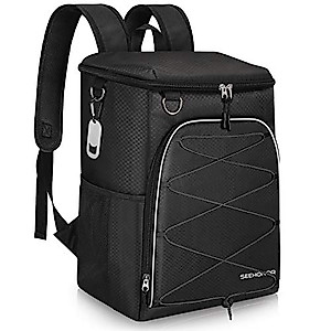 SEEHONOR Insulated Cooler Backpack 45 Cans Leakproof Soft Cooler Bag Lightweight Backpack Cooler for Lunch Picnic Fishing Hiking Camping Park Beach