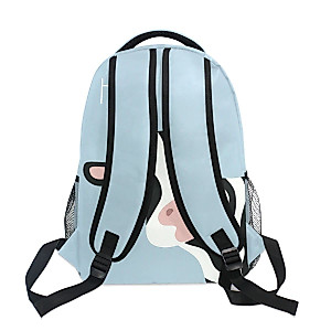 School College Backpack Rucksack Travel Bookbag Outdoor Cute Cow Hello…
