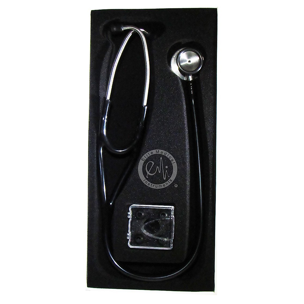 EMI Platinum Series Deluxe Black Cardiology Stethoscope with pressure sensitive Diaphragm ESC-333