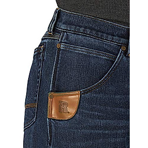 Riggs Workwear Men's Five Pocket Single Layer Insulated Jean, Dark Wash, 35W x 32L