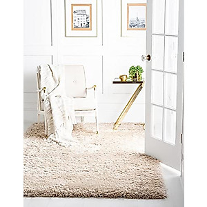 Rugs.com Marilyn Monroe™ Shag Collection Rug – 6' x 9' Blonde Shag Rug Perfect for Bedrooms, Dining Rooms, Living Rooms