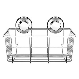 SANNO Suction Cup Soap Dish Holder Deep Bathroom Basket Shower Caddy