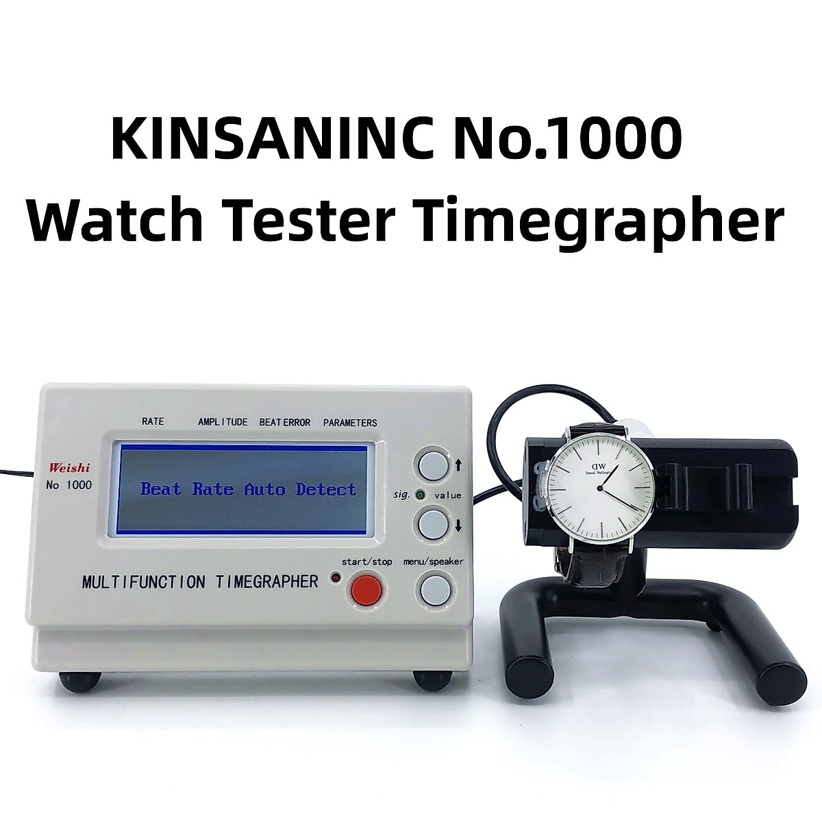 KINSANINC Watch Tester Timegrapher No.1000, Watch Calabration for Mechanical Watches Grey