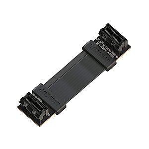 LINKUP - Flexible SLI Bridge GPU Cable Extreme High-Speed Technology Premium Shielding 85 ohm Design for NVIDIA GPUs Graphic Cards┃NOT Compatible with AMD or RTX 2000/3000 GPU - [4 cm]