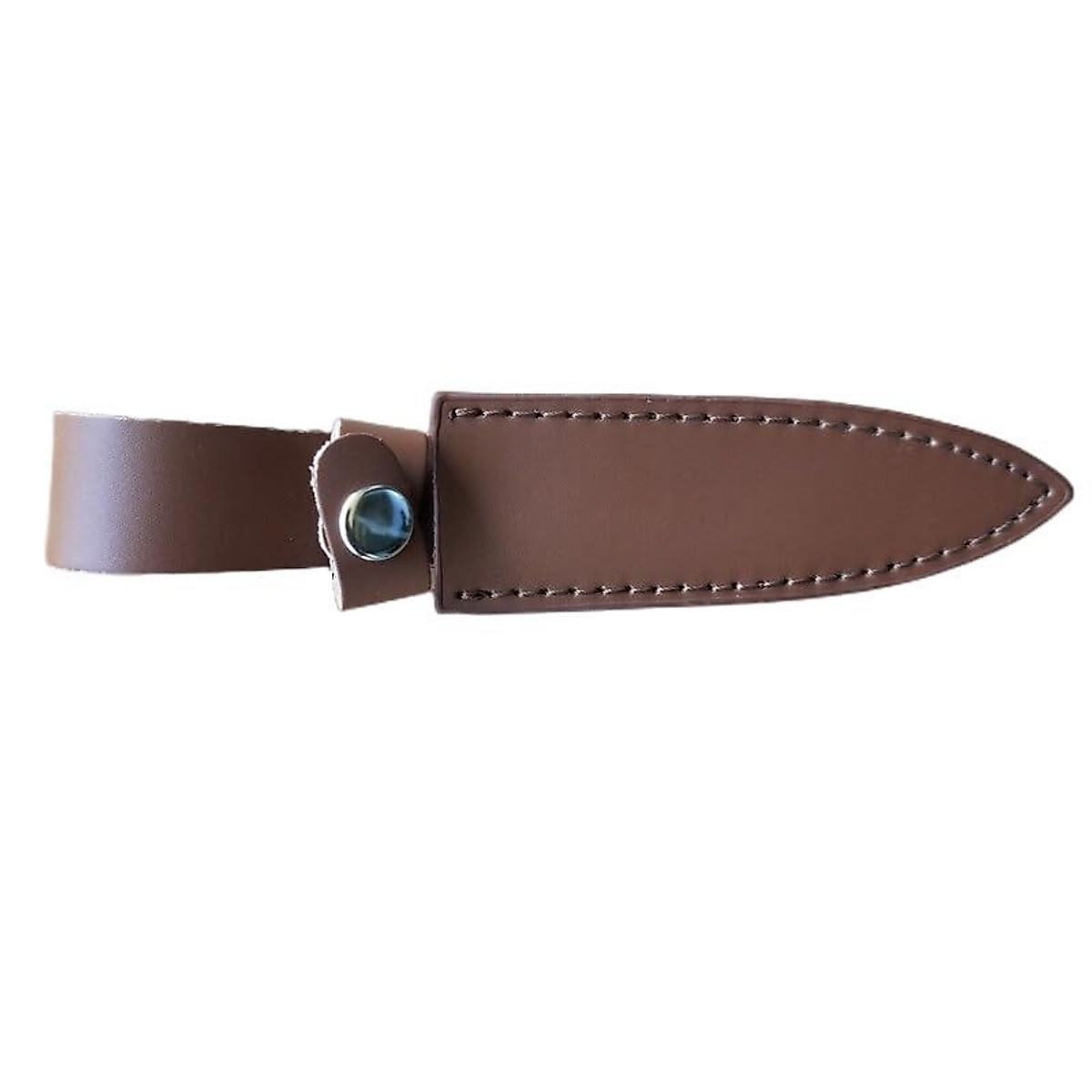 BOEBIZ 1PC Knife Sheath, Leather Scabbard with Snap Closure and Belt Loop Fits for Outdoor Fixed Knives, Fruit Knives, Chef Knives