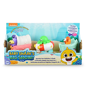 Pinkfong Baby Shark Baby Shark's Big Show! Speedy Sea Vehicle 3-Pack - William, Vola & Chucks