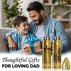 FROOBLEQUIRK 17 Oz Stainless Steel Top Dad Bullet Tumbler – Funny Gifts for Dad, Birthday, Christmas & Father’s Day Gift from Daughter, Son, Wife