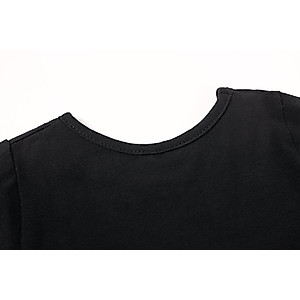 Baby Girls Black Dress Tutu Long Sleeves Ruffle Tulle 9-48m (24-36m, Black)