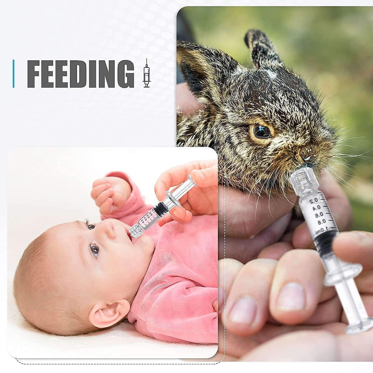 1 ml 2.25 ml Borosilicate Glass Syringe Anti Leak Heat Resistant Accurate Measuring Syringe for Oils Feeding Glue