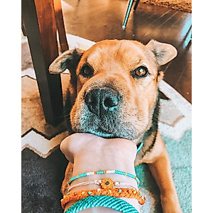 SUNSH 5PCS Boho Woven Sunflower Bracelets for Women Teens Girls Boy Couple Handmade Wrap Rope Charm Beach Surf Braided Adjustable Strings Boyfriend Girlfriend Mother Daughter Friendship Gifts