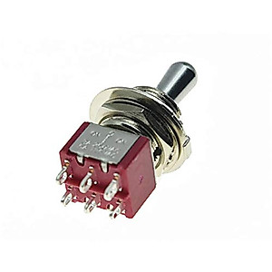 SALECOM Guitar or AMP Amplfier DPDT 3 Way ON OFF ON Toggle Switch Sealed Fat Bat Toggle Switch