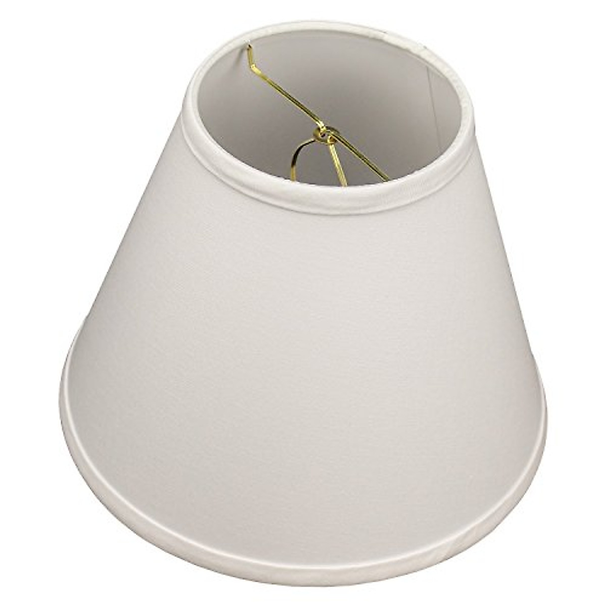 FenchelShades.com Lampshade 5" Top Diameter x 10" Bottom Diameter x 8" Slant Height with Clip-On Attachment for Standard Edison-Style Lightbulb (Linen Ivory)