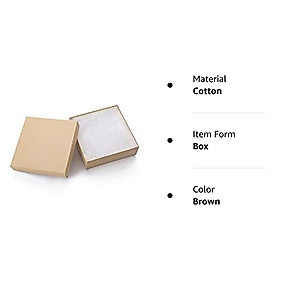 GEFTOL Jewelry Gift Boxes 20 Pack 3.5x3.5x1 Inch Cardboard Jewelry Boxes,Small Gift Boxes for Jewelry Earrings Necklaces Handmade Bangles Bracelets(Brown)