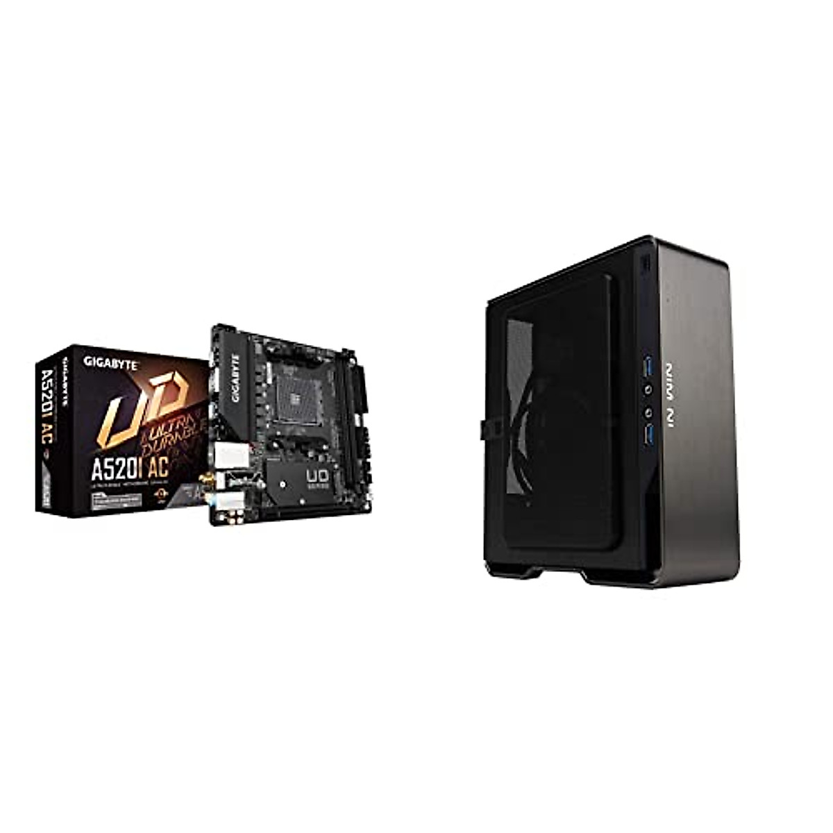 Gigabyte A520I AC & in Win Chopin Pro Titanium Gray (200Watts 80+ Gold PSU Included)
