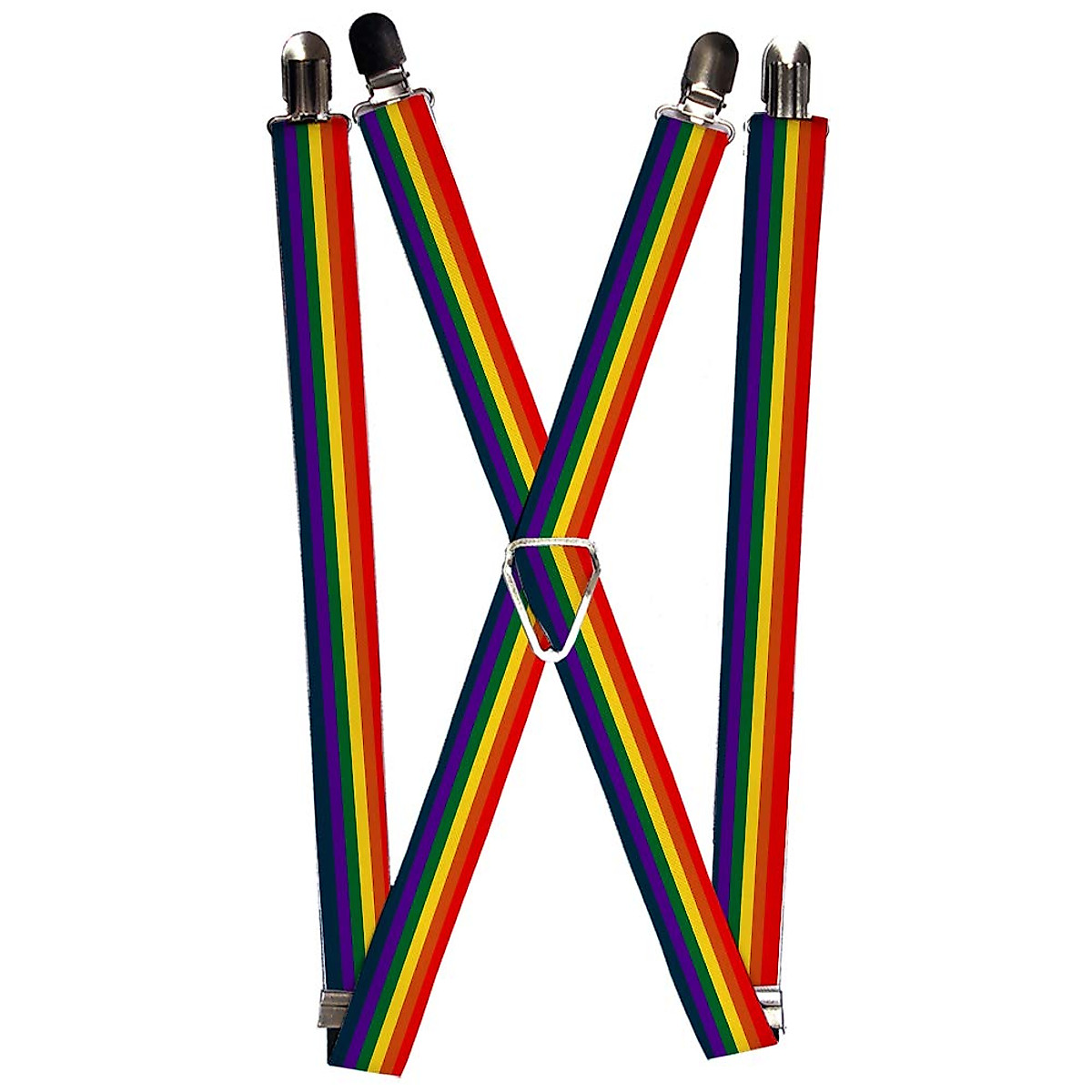 Buckle-Down Men's Suspender-Rainbow, Multicolor, One Size