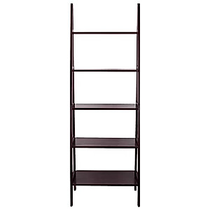 Casual Home 5-Shelf Ladder Bookcase,72-Inch , Espresso