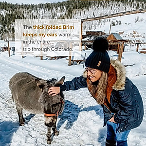 FURTALK Womens Winter Knitted Beanie Hat with Faux Fur Pom Warm Knit Skull Cap Beanie for Women…