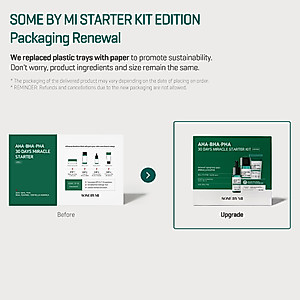 SOME BY MI AHA BHA PHA 30Days Starter Kit - Toner 1.01Oz, Serum 0.33Oz, Cream 0.7Oz, Cleansing Bar 1.05Oz - Mild Exfoliating Daily Skin Care Set - Skin Wastes, Sebum, Oiliness Care - Korean Skin Care