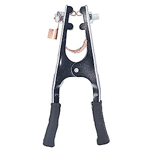 Ground Clamp, 500A Large Contact Area 45mm Maximum Opening Grounding Clip Stainless Steel Body for Welder
