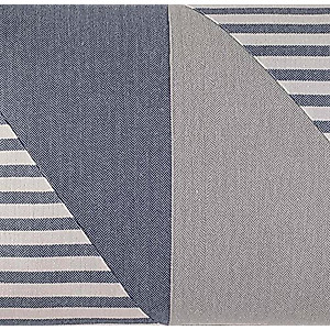 Nautica Collection | 100% Cotton Mediterranean Inspired Design Decorative Throw Pillow, Hidden Zipper Closure, Easy Care Machine Washable, 1 Count (Pack of 1), Fairwater Blue/Grey/White