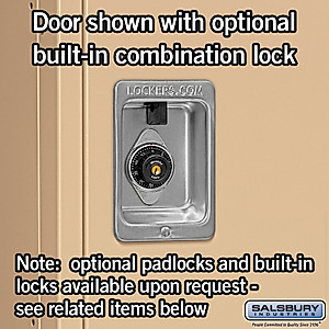 Salsbury Industries 53365TN-U Triple Tier 45-Inch Wide 6-Feet High 15-Inch Deep Unassembled Extra Wide Standard Metal Locker, Tan Brown