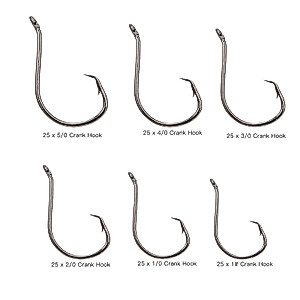 OKJHFD Fishing Hook Set Offset Easy Catch Carbon Steel Fishing Tackles for Saltwater Freshwater