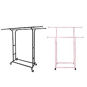 Fishat Double Rod Clothing Garment Rack