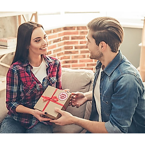 FaCraft Happy Valentines Day Stickers Round Valentine Labels 1.5" Valentine's Day Gift Stickers Label Sticker for Envelope Seals Card Boxes Valentine Gift Wrap Valentine's Day Decorations