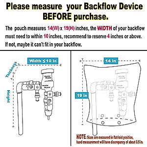 ArtiGifts Insulated Pouch - Backflow Insulation Cover for Winter Freeze Protection, Pale Khaki, 14’’W x 19’’H - Measure Before Purchase