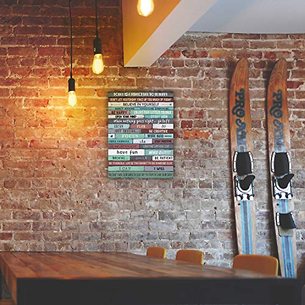 Istrion Inspirational Wall Art Framed Canvas 12 x 16 in (Turquoise) - Motivational Positive Quotes Rustic Wall Arts Decor for Home Office Bathroom Bedroom Kitchen Classroom Gym